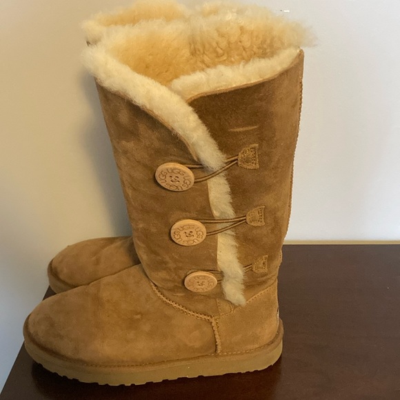 UGG | Shoes | Uggs Tall Chestnut Button Bailey Boots Worn Once | Poshmark